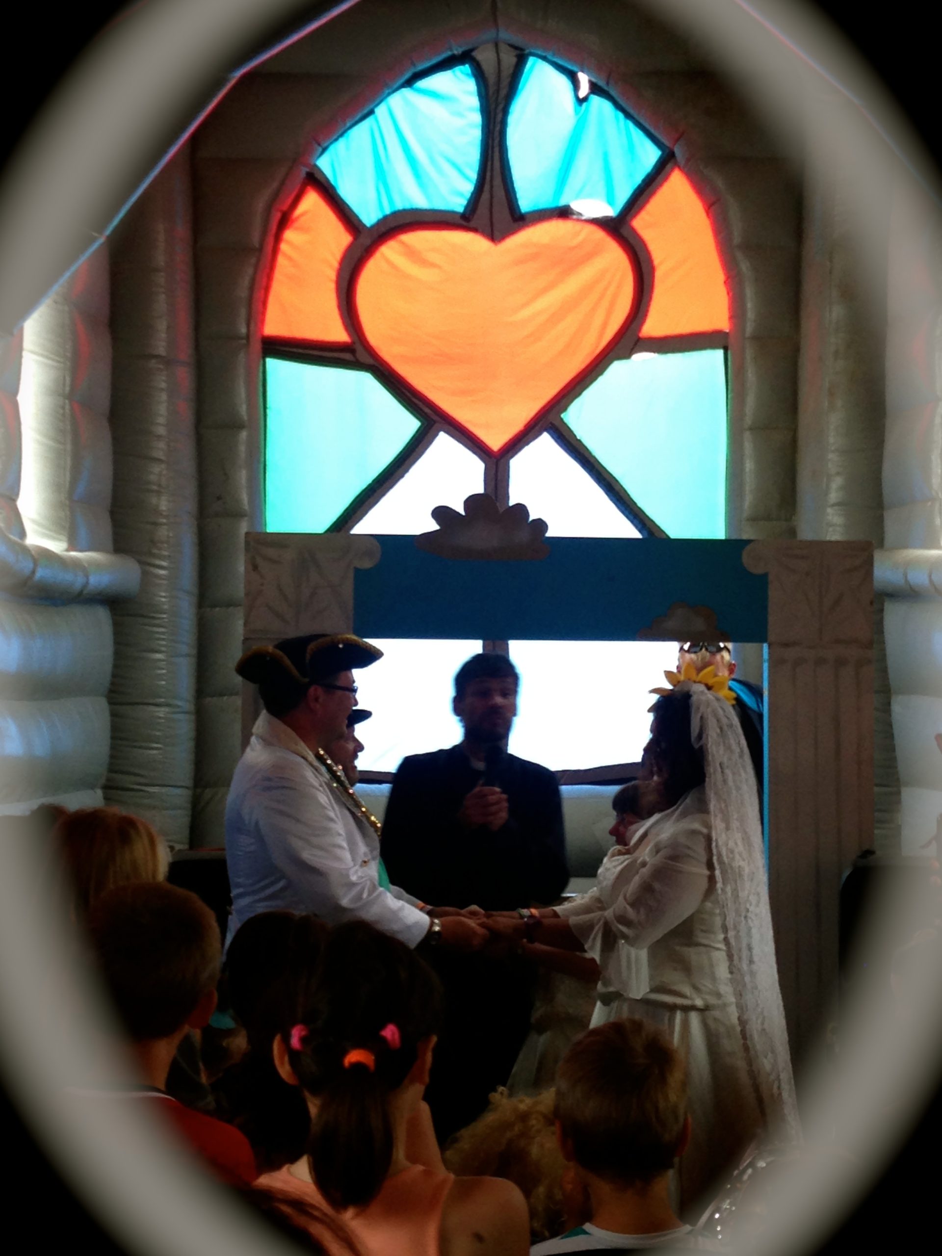 Camp Bestival Big Love Inflatable Church wedding - Babes About Town